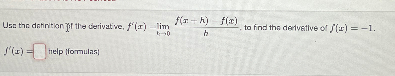 Solved Use the definition fff the derivative, | Chegg.com