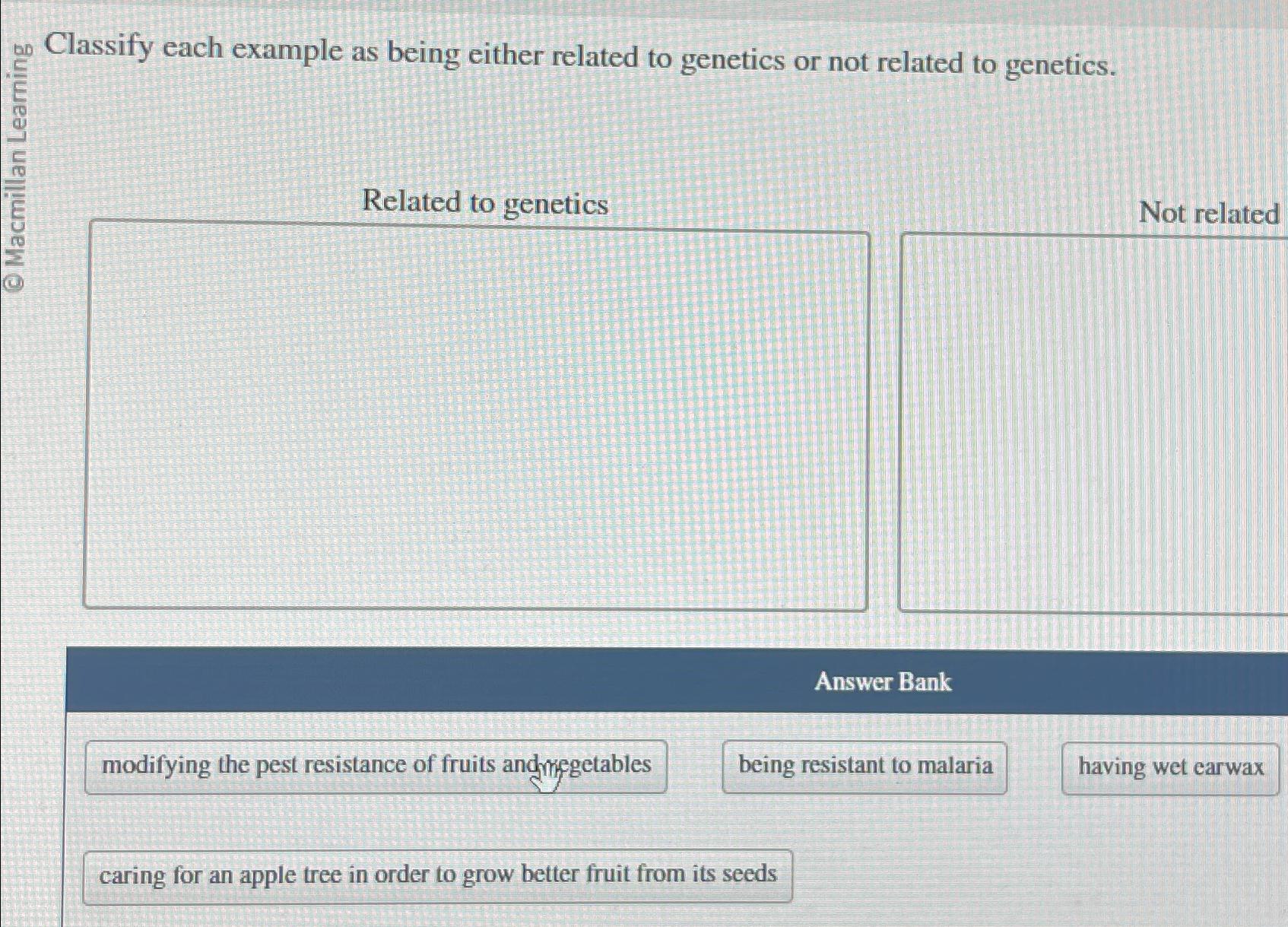 Solved Classify each example as being either related to | Chegg.com