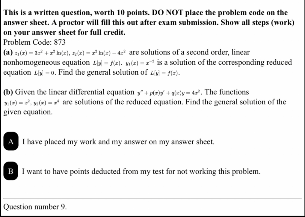 Solved Please show your work. | Chegg.com