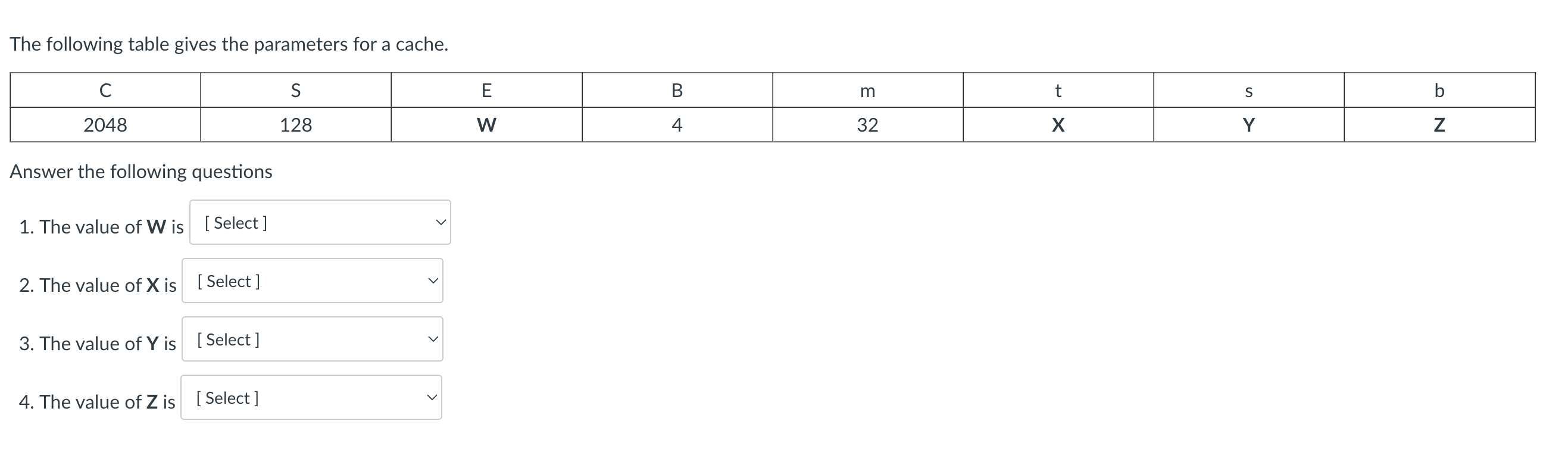 Solved The following table gives the parameters for a | Chegg.com