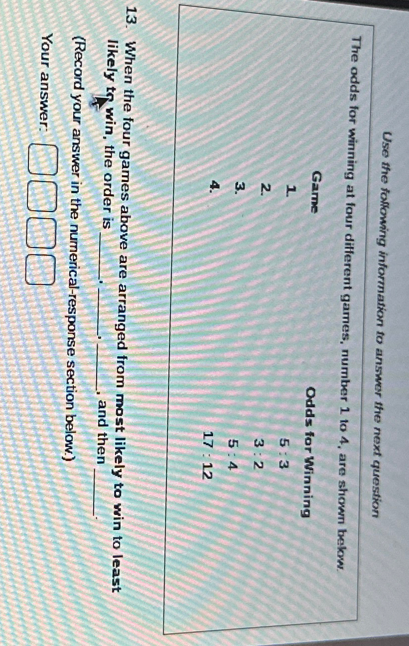 Solved Use the following information to answer the next | Chegg.com