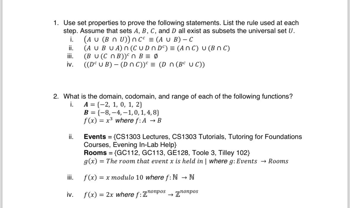 Solved Use set properties to prove the following statements. | Chegg.com