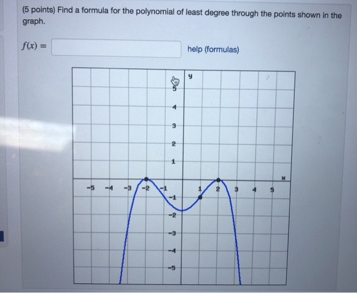 Solved (5 points) Find a formula for the polynomial of least | Chegg.com