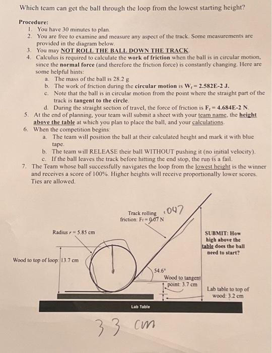 Solved Which team can get the ball through the loop from the | Chegg.com