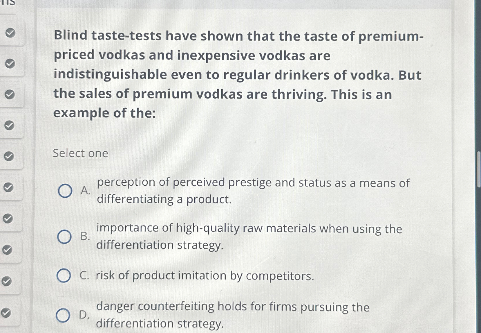 Solved Blind taste-tests have shown that the taste of | Chegg.com