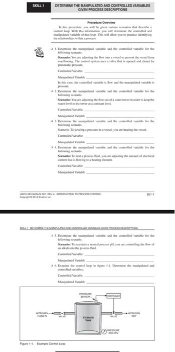 Solved SKILL 1 DETERMINE THE MANIPULATED AND CONTROLLED | Chegg.com