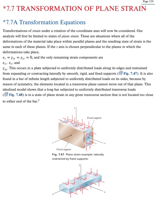 Solved Page 529 *7.7 TRANSFORMATION OF PLANE STRAIN *7.7A | Chegg.com
