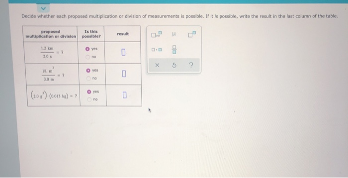 Solved Decide whether each proposed multiplication or | Chegg.com