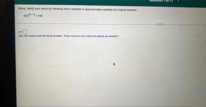 Solved Solve. Verify your result by checking that it | Chegg.com