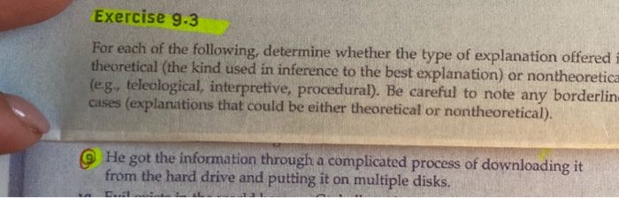 Solved Exercise 9.3 For each of the following, determine | Chegg.com