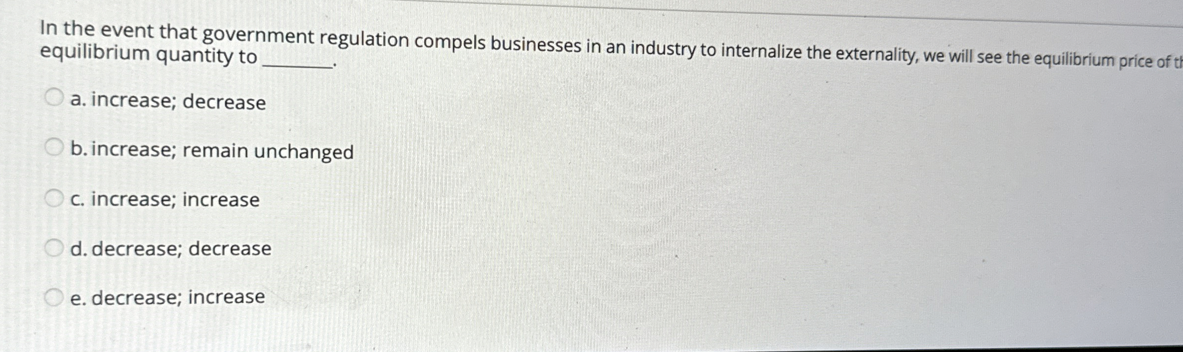 Solved In the event that government regulation compels | Chegg.com