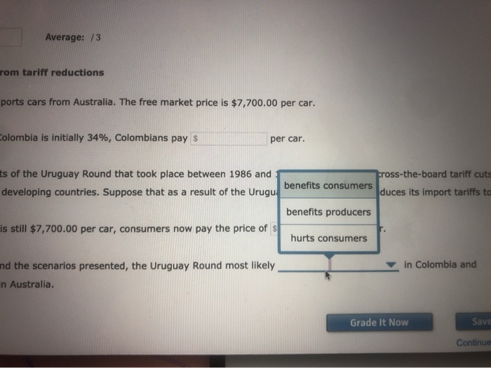 Solved 3. Winners and losers from tariff reductions Suppose | Chegg.com