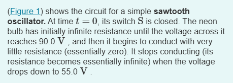 Solved (Figure 1) ﻿shows the circuit for a simple sawtooth | Chegg.com