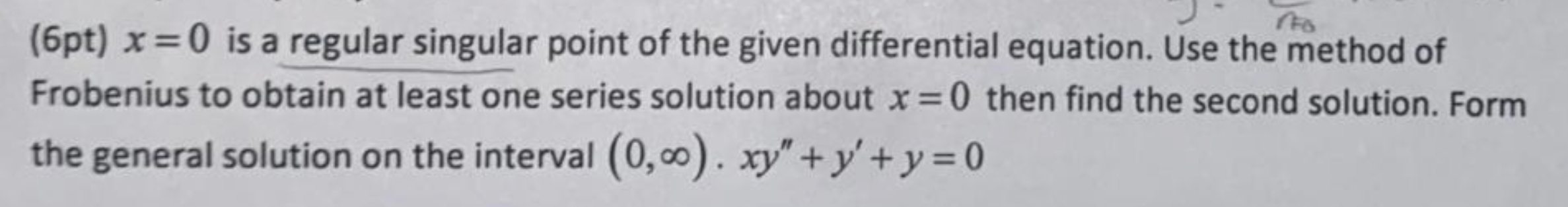 Solved x=0 ﻿is a regular singular point of the given | Chegg.com