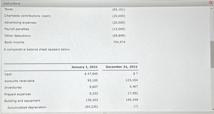 Solved 2021 Federal Statements Page 1 Premium, Inc. | Chegg.com