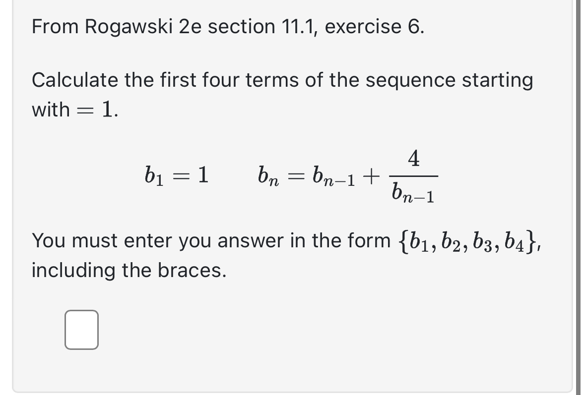 Solved From Rogawski 2e section 11.1, ﻿exercise 6.Calculate | Chegg.com