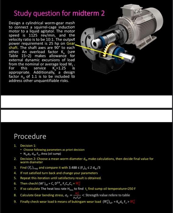 Solved Procedure 1. Decision 1: - Choose following | Chegg.com