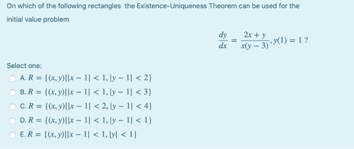 Solved On which of the following rectangles the | Chegg.com