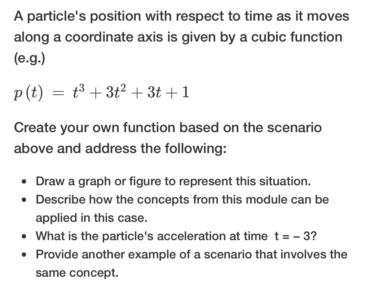 Solved A particle's position with respect to time as it | Chegg.com