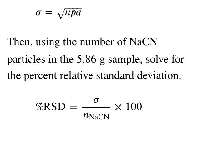 Solved Can you show me how to find RSD? using the given | Chegg.com