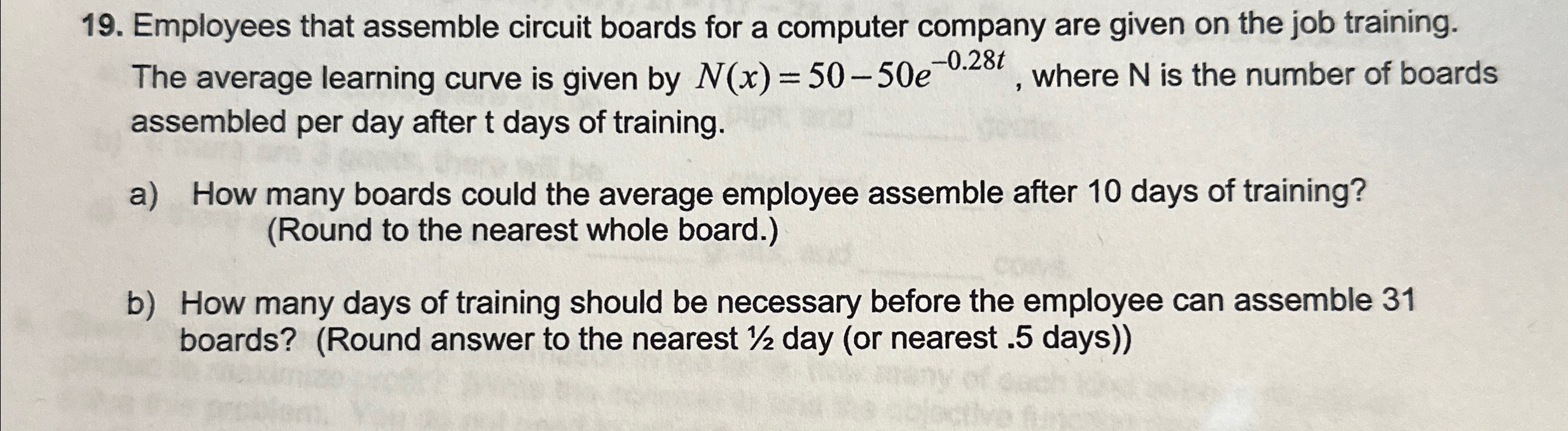 Solved Employees that assemble circuit boards for a computer | Chegg.com
