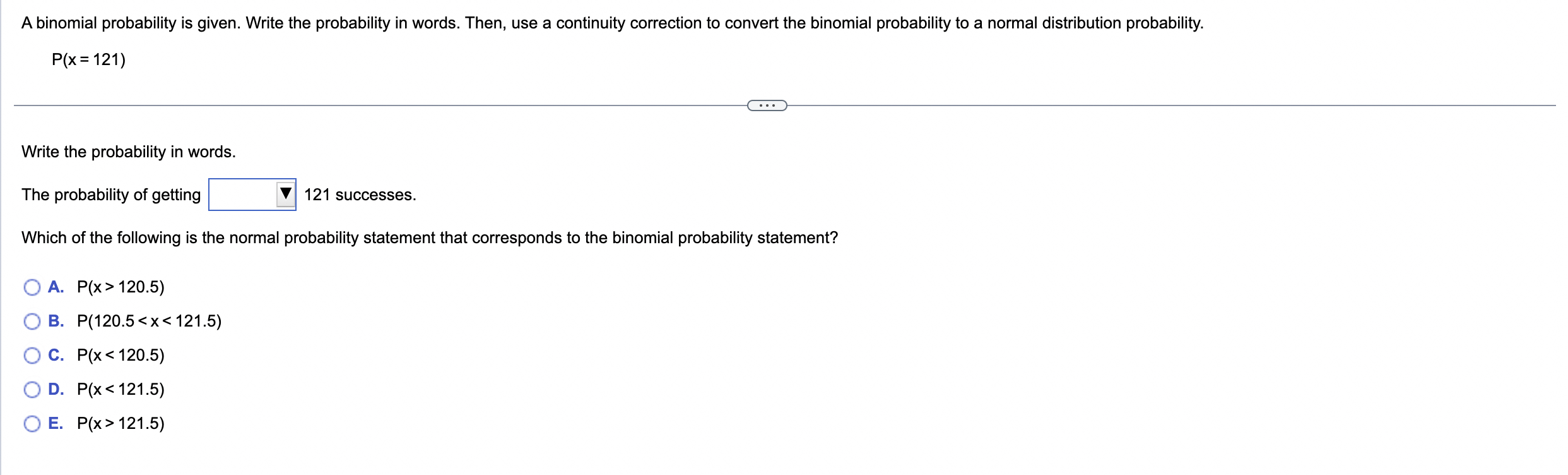 Solved A binomial probability is given. Write the | Chegg.com