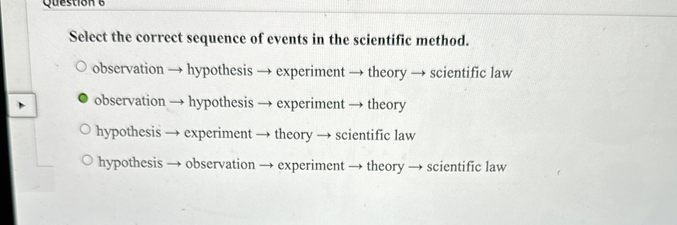 Solved Select the correct sequence of events in the | Chegg.com