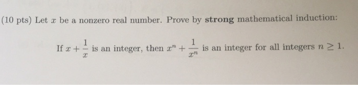 Solved (10 pts) Let u be a nonzero real number. Prove by | Chegg.com