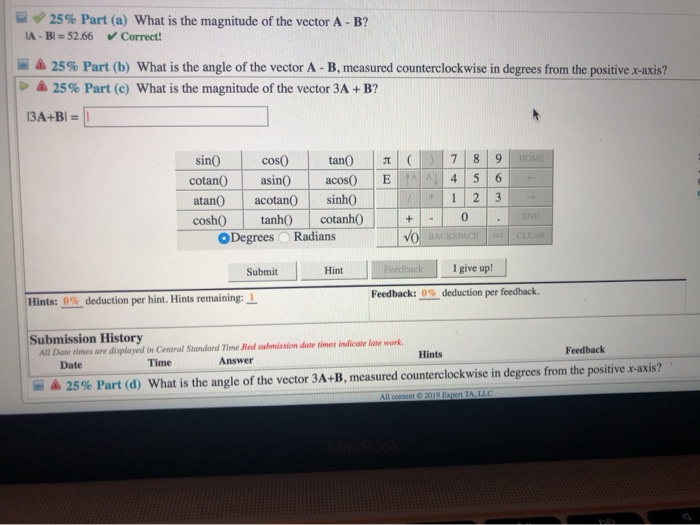 Solved Class Management | Help CH2: Vectors Begin Date: | Chegg.com