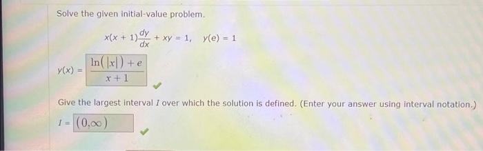 Solved Solve the given initial-value problem. | Chegg.com