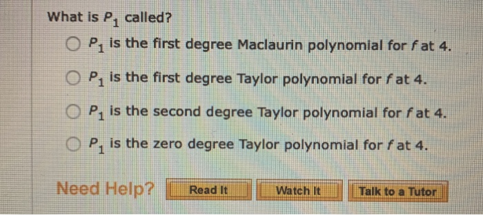 Solved Find a first-degree polynomial function P, whose | Chegg.com