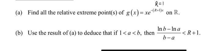 Solved R=1 (a) Find all the relative extreme point(s) of | Chegg.com