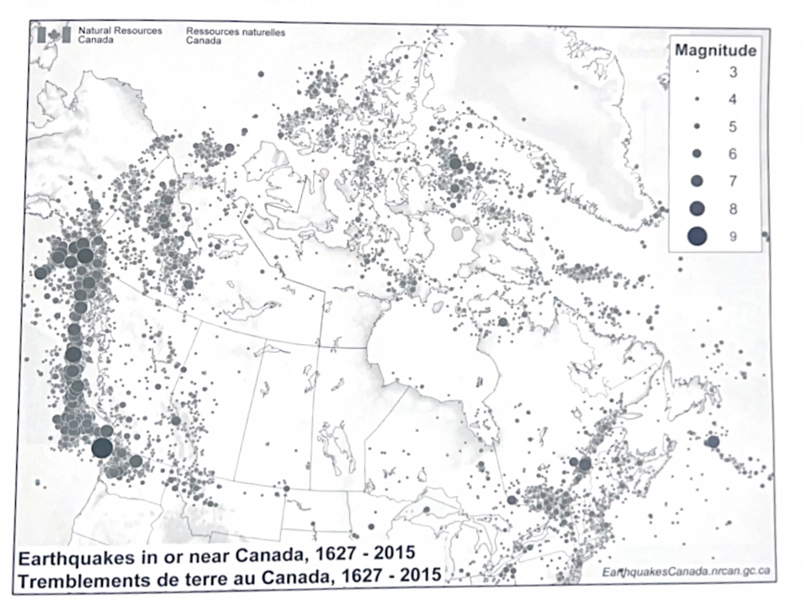 Solved 1. ﻿According to the map Earthquakes in or near | Chegg.com