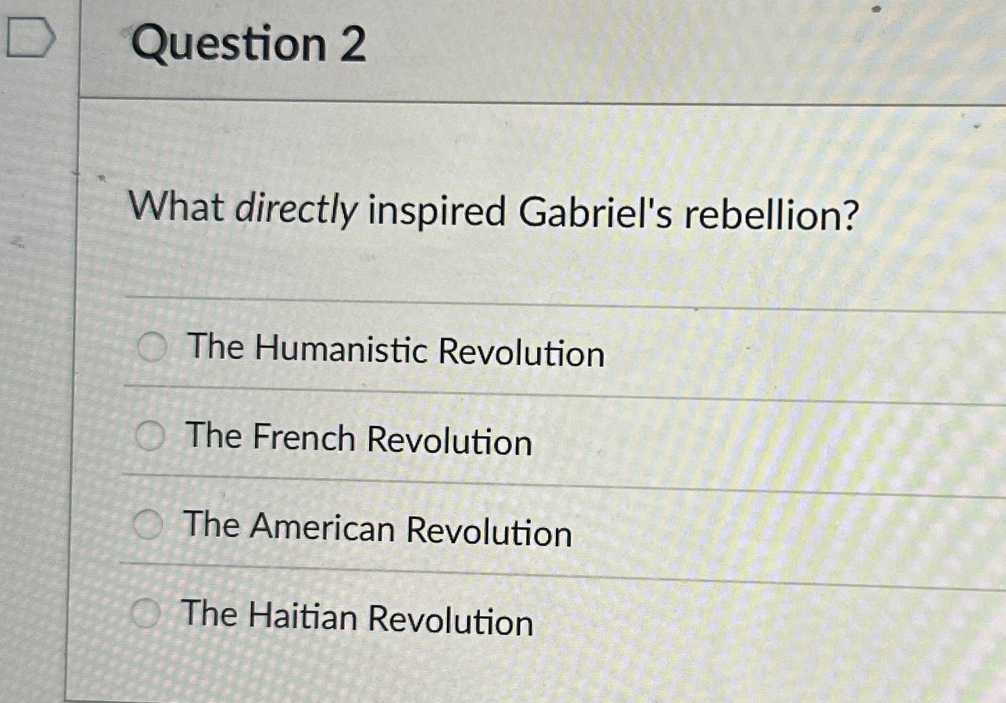 Solved Question 2What directly inspired Gabriel's | Chegg.com