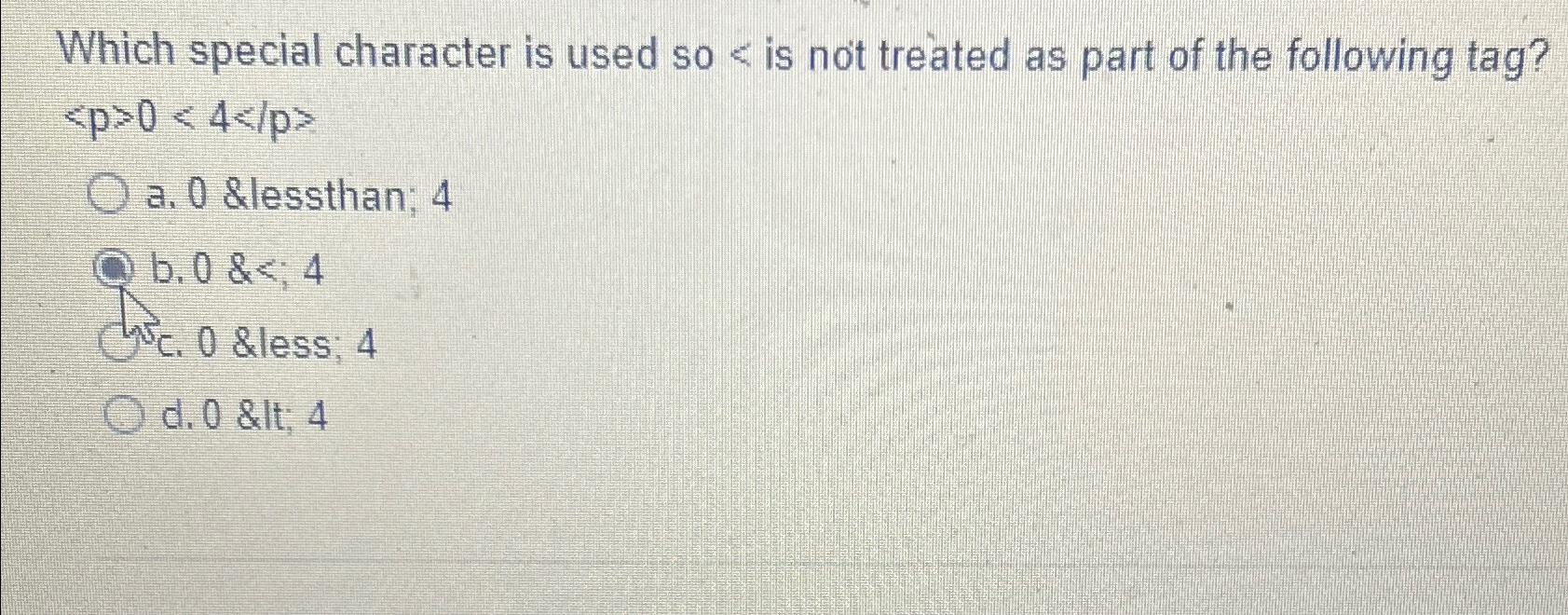 Solved Which special character is used so