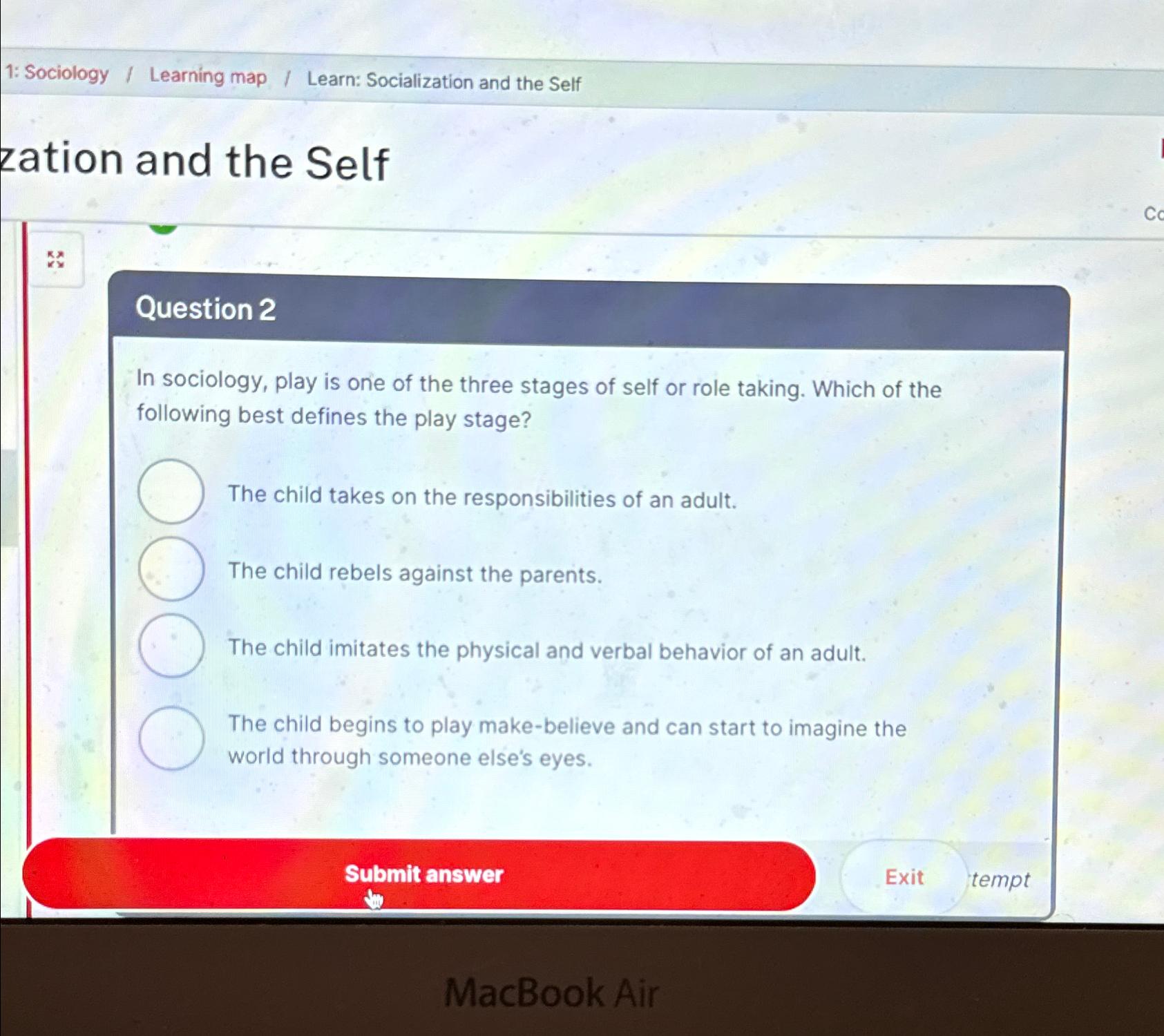 Solved 1: Sociology / ﻿Learning map / ﻿Learn: Socialization | Chegg.com
