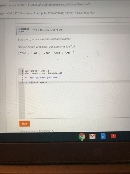 Solved Books.com/zybook/SOUTHFLORIDACOP2170 | Chegg.com