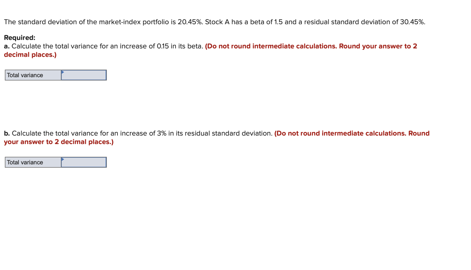 Solved The standard deviation of the market-index portfolio | Chegg.com
