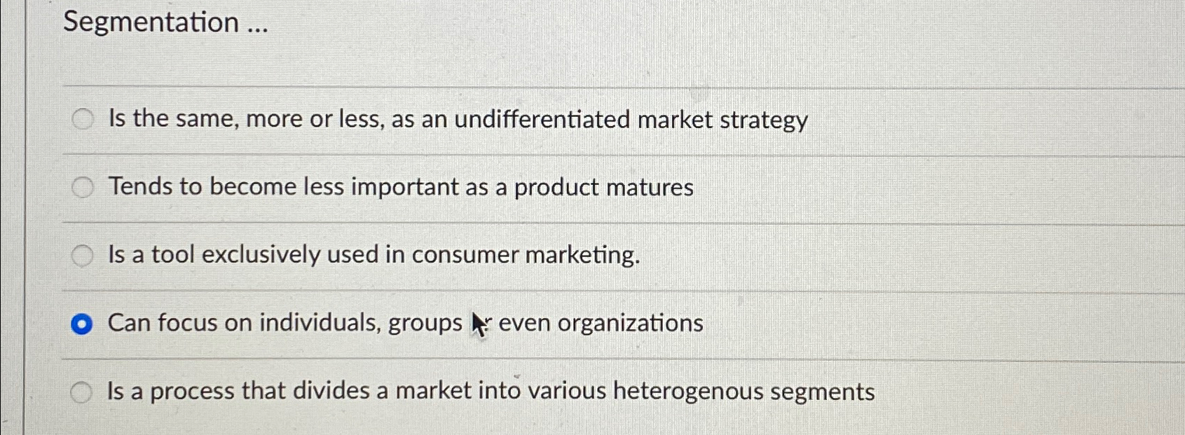 Solved Segmentation ...Is the same, more or less, as an | Chegg.com