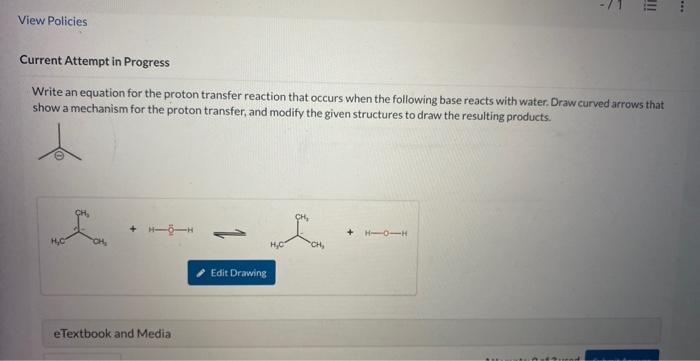 Solved Write An Equation For The Proton Transfer Reaction
