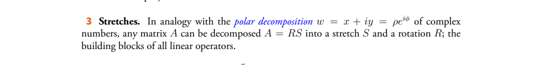 3 Stretches. In analogy with the polar decomposition | Chegg.com