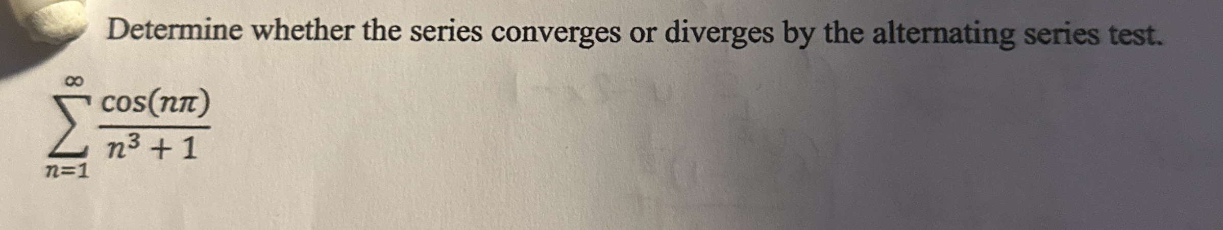Solved Determine whether the series converges or diverges by | Chegg.com