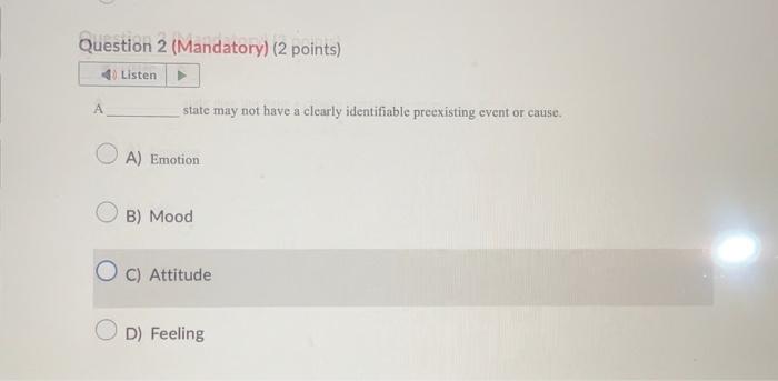 Solved A state may not have a clearly identifiable | Chegg.com