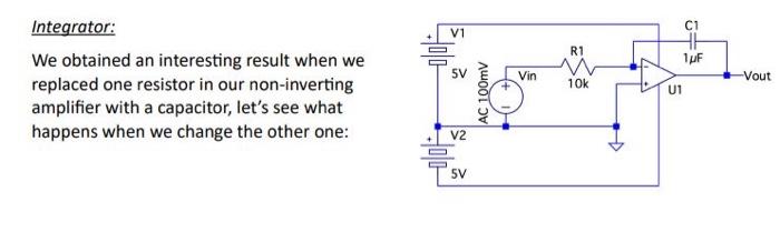 Solved Integrator: We obtained an interesting result when | Chegg.com