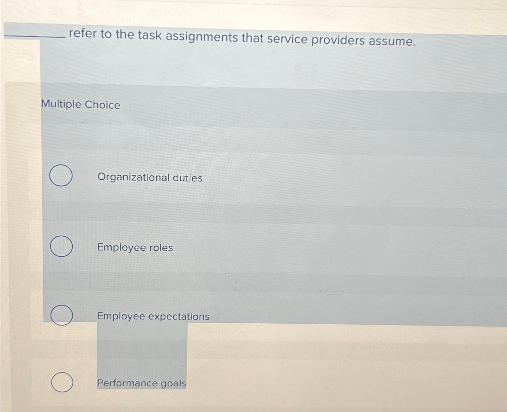 Solved refer to the task assignments that service providers | Chegg.com
