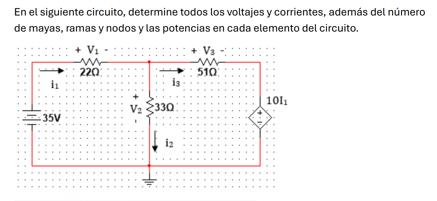 Solved Español: En el siguiente circuito, determine todos | Chegg.com
