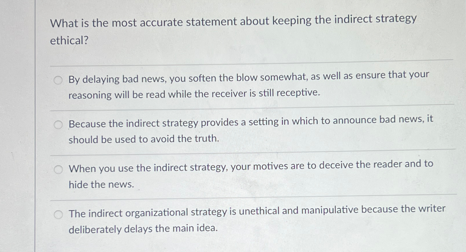 Solved What is the most accurate statement about keeping the | Chegg.com
