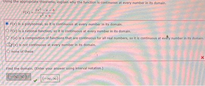 Solved Using the appropriate theorems, explain why the | Chegg.com