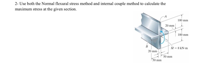 Solved 2- Use both the Normal flexural stress method and | Chegg.com
