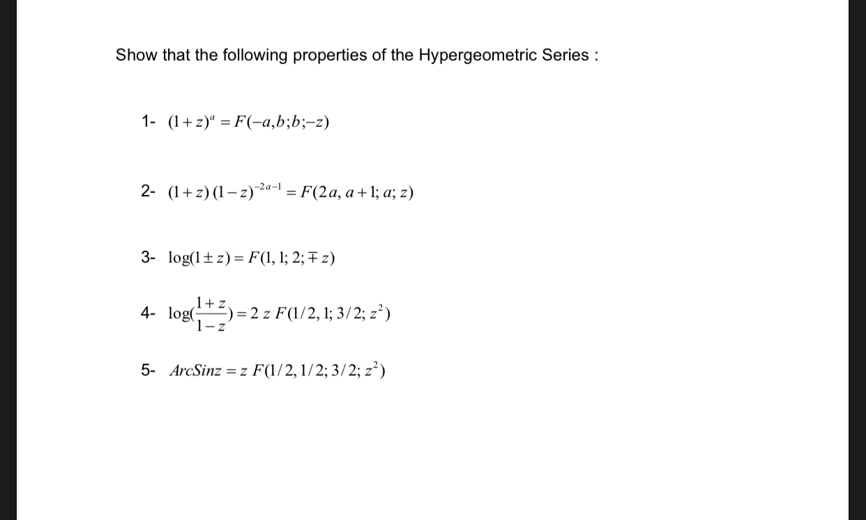 Solved Show that the following properties of the | Chegg.com